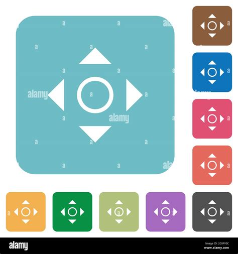 Flat Scroll Icons On Rounded Square Color Backgrounds Stock Vector Image Art Alamy