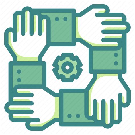 business combined gestures hand team teamwork together icon