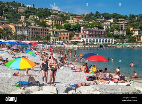 La Plage De Santa Margherita Ligure Italie Photo Stock Alamy