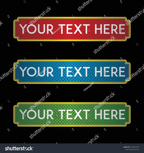 Banner Set Text Box Title Box Stock Vector Royalty Free Shutterstock