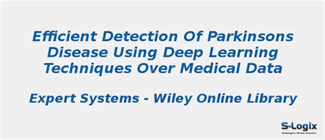 Efficient Detection Of Parkinsons Disease Python Project S Logix S Logix