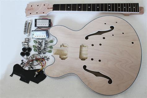 Project Electric Semi Hollow Jazz Guitar Kit With All Parts GK12 Batking