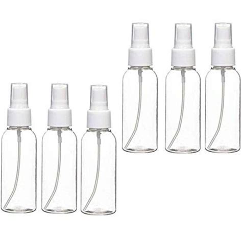 Pack Of 6 Empty Plastic Spray Bottle 120 Ml Refillable Empty Clear