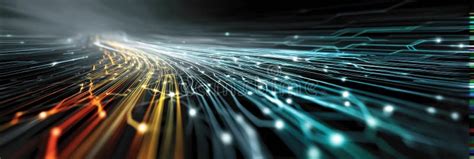 dynamic digital pathways illustrating machine thinking patterns and