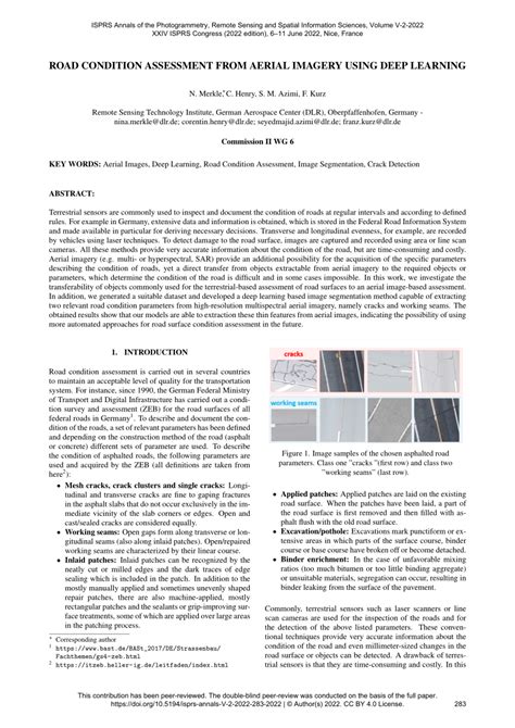 Pdf Road Condition Assessment From Aerial Imagery Using Deep Learning