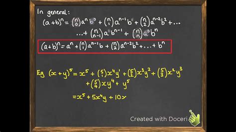 Sequences 14 Binomial Theorem Youtube