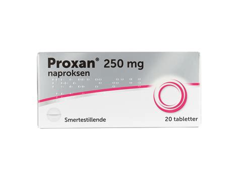 Proxan Tabletter 250 Mg 20 Stk På Brett Menssmerter Farmasietno