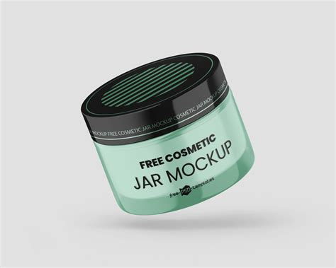Free Glass Cosmetic Jar Mockup Psd Psfreebies
