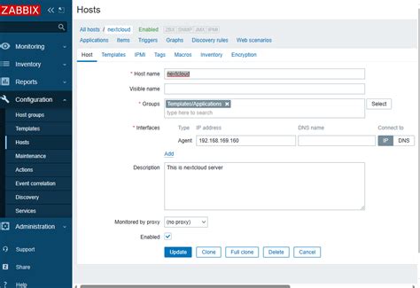 How to monitor nextcloud using zabbix ℹ Support Nextcloud community