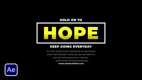 After Effects Sonduckfilm