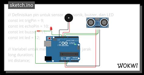 Peringatan Sensor Gerak Wokwi Esp32 Stm32 Arduino Simulator