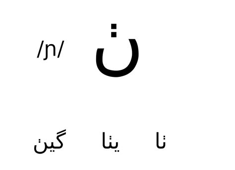 Arabic Letter Nun With Two Vertical Dots Above A Custom Letter For