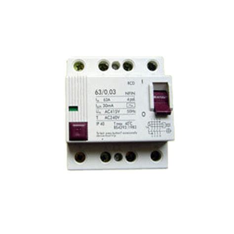 Residual Current Circuit Breaker Rccb Double Pole Four Pole V Voltage Rating