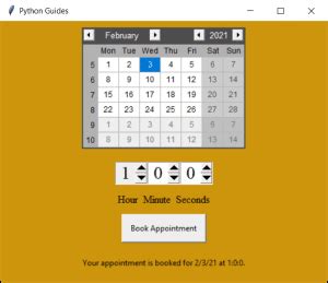 How To Create Date Time Picker Using Python Tkinter Python Guides
