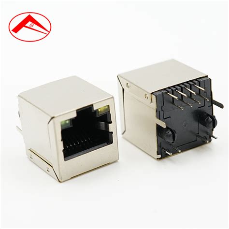 Socket Network Isolation Transformer Filter Band Light Rj45 Connector