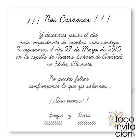 Textos De Invitaciones De Bodas