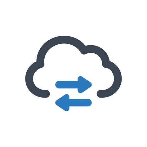 Icono De Transferencia De Datos En La Nube Ilustración Vectorial Nube Datos Intercambio