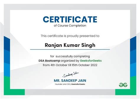Ranjan Kumar S On Linkedin Dsa Geeksforgeeks Lnct Dsacoding