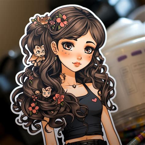 Premium Ai Image Anime Style Barbie Stickers