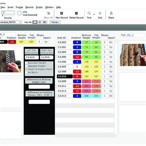 Interface Of FileMaker Database For Analyzing Interventions In The