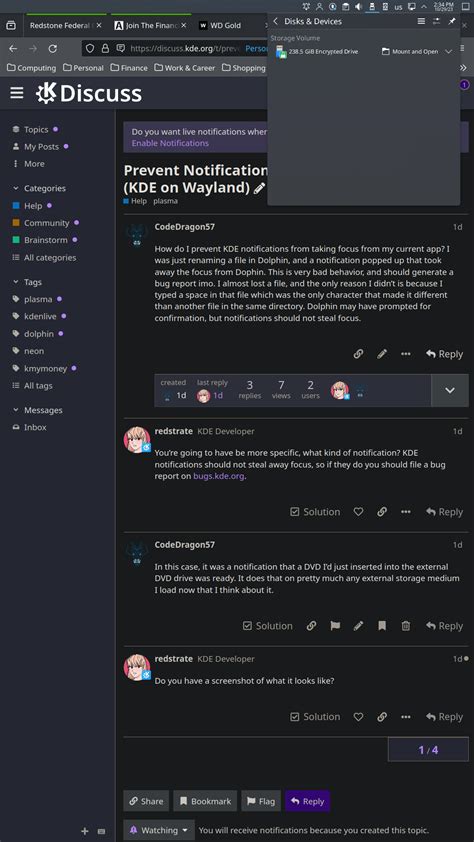 Prevent Notifications From Stealing Focus Kde On Wayland Help Kde Discuss