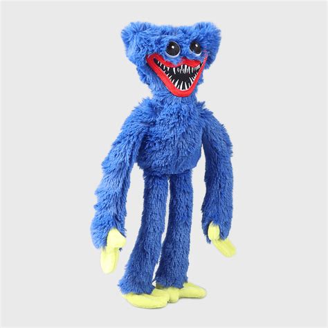 Huggy Wuggy Puppet Blue Plush Toy Creepy Stuffed Animal Monster
