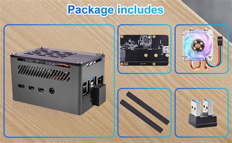 Geeekpi Raspberry Pi 4 Aluminum Nas Case With Ice Tower Cooler And M2 Sata Ssd Adapter Board