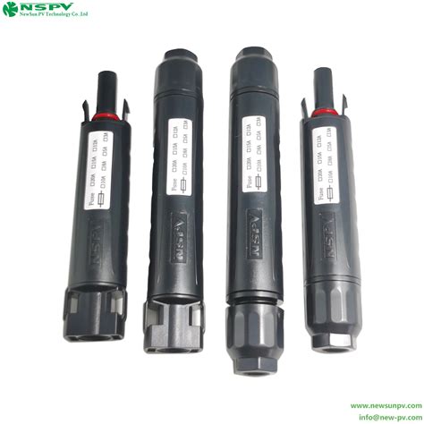TUV IP67 Solar Inline Fuse Connector 30A 1000VDC PV Mc4 Fuse Adapter 4F0 1 2 3 NSPV China