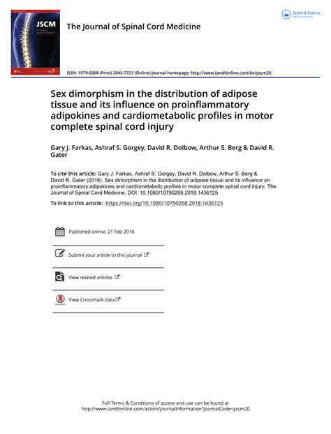 Pdf Sex Dimorphism In The Distribution Of Adipose Tissue And Its