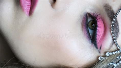 Closeup Slow Motion Shot Of Woman In Leggings Running At Forest Stock