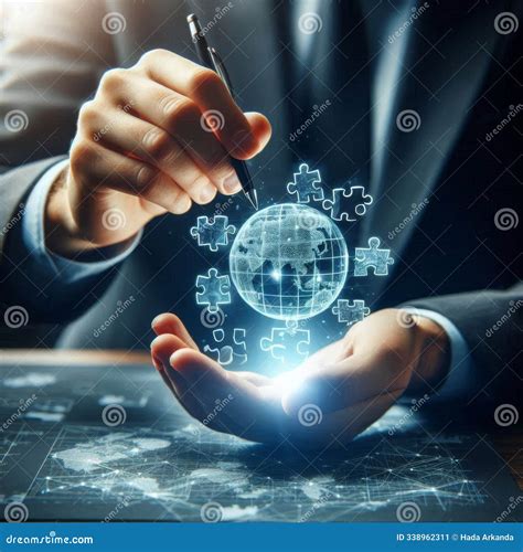 Problem Solving And Strategic Planning Puzzle Pieces In Hands Of Businessman Close Up Hand