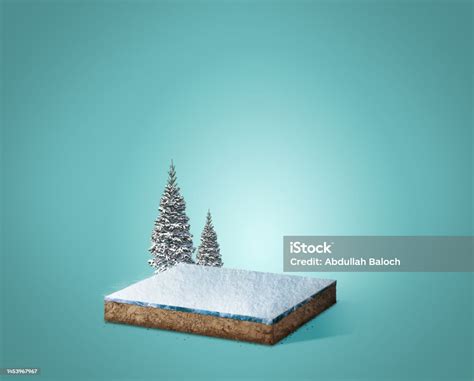 눈 덮인 도로 광고의 3d 그림입니다 고립된 땅이 있는 눈 길 여행 및 휴가 배경 얼음 도로 슬라이스에 대한 스톡 사진 및 기타 이미지 Istock