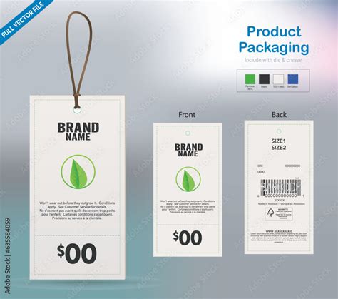 Hangtag Barcode Label Apparel Label Garment Tag Price Tag Product Label Product Packaging