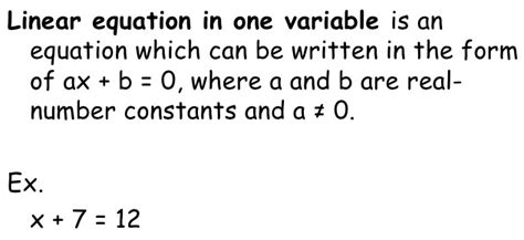 Linear Equations In One Variable A Plus Topper