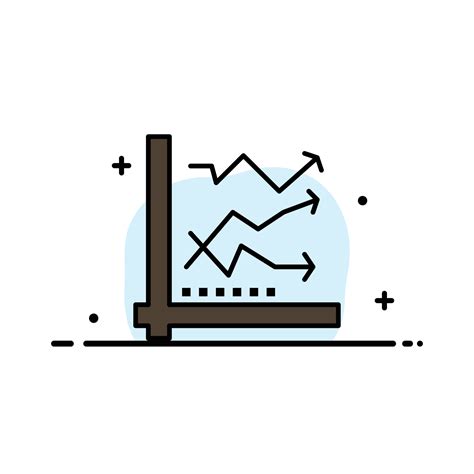 Graph Analysis Analytic Analytics Chart Data Business Flat Line Filled Icon Vector Banner