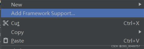 在 idea 中没有找到 add framework support （添加框架支持） 选项 csdn博客