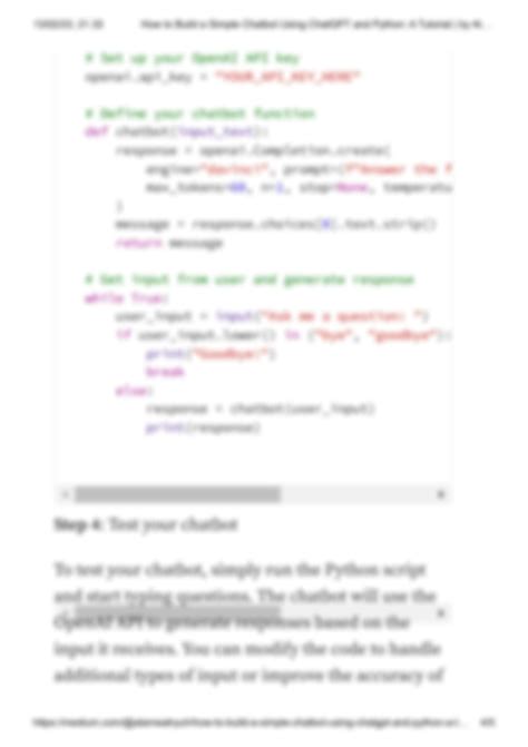 SOLUTION How To Build A Simple Chatbot Using ChatGPT And Python A