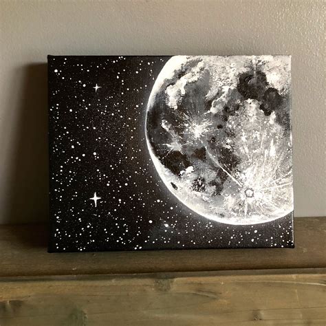 How To Paint The Moon For Beginners Realistic Full Moon With Acrylics