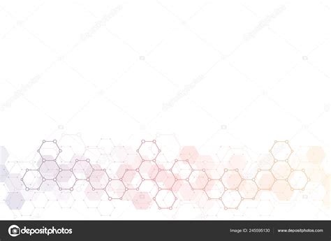 abstract hexagons pattern for medical or scientific and technological