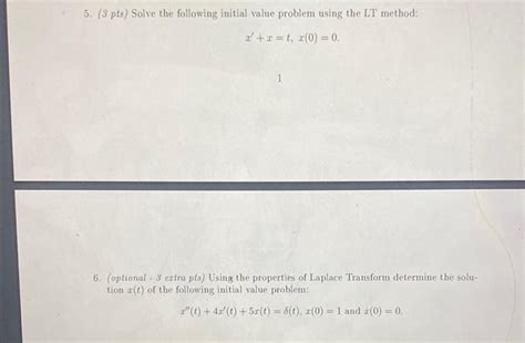 solved 5 3 pts solve the following initial value problem