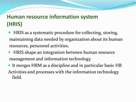 PPT Human Resource Information System HRIS PowerPoint Presentation ID
