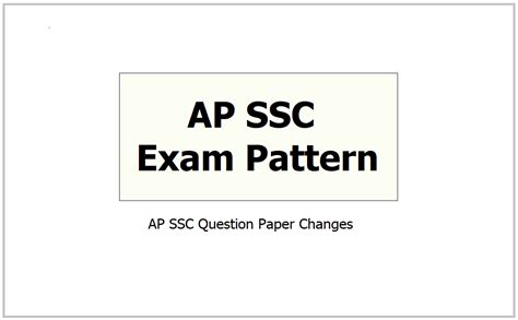 AP SSC Exam Pattern And Question Paper Changes