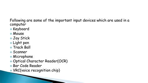 Input Devices PPTX