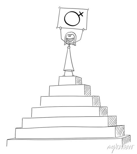 Vector Cartoon Stick Figure Drawing Conceptual Illustration Of Posters For The Wall Posters