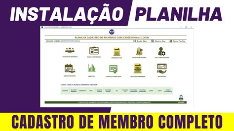 Instalação Planilha Cadastro de Membros Completo 2 0 Wesdigital