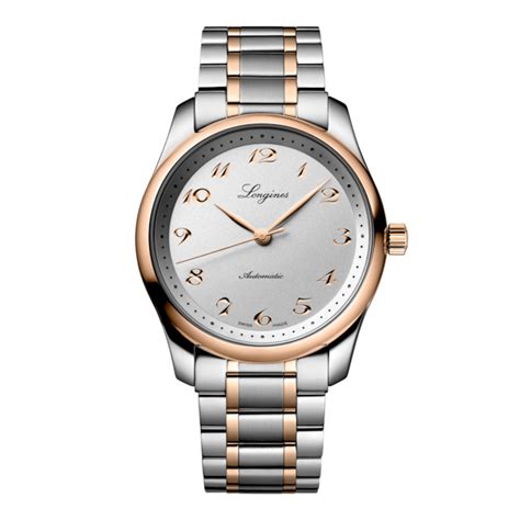 Longines Master Collection 오토매틱 스테인리스 스틸 및 18k 핑크 골드 캡 200 실버 다이얼과 브레이슬릿 Longines Kr