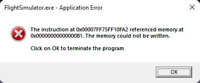 Random Memory Crashes General Discussion Microsoft Flight Simulator Forums