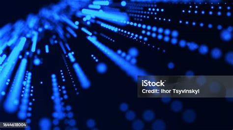 디지털 기술 배경 발광 입자의 지시 된 스트림 빅 데이터 시각화 3d 렌더링 0명에 대한 스톡 사진 및 기타 이미지 0명 3차원 형태 가상현실 Istock