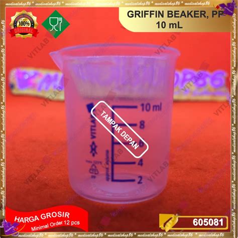 Jual Beaker Plastik 10ml Griffin Beaker Pp 10ml Vitlab Shopee