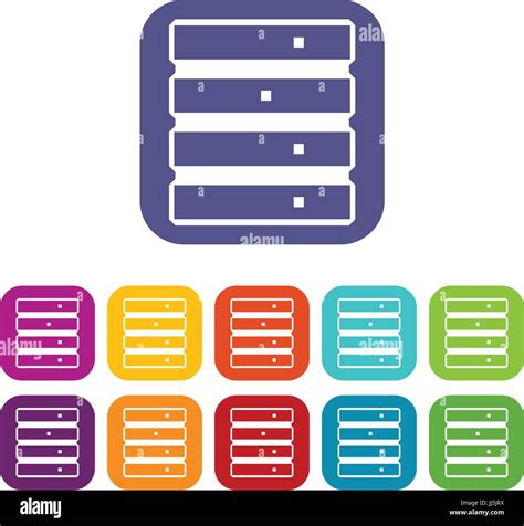 Database Icons Set Stock Vector Image Art Alamy
